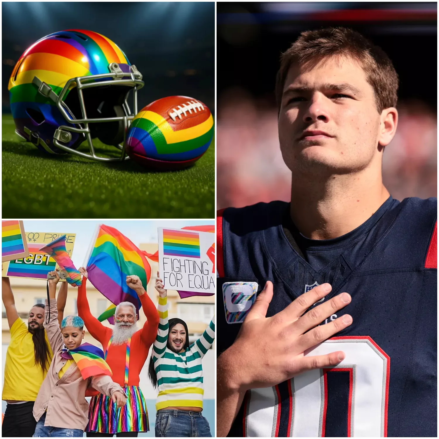 BREAKING NEWS : Drake Maye’s Reported Refusal to Wear LGBT Rainbow ...